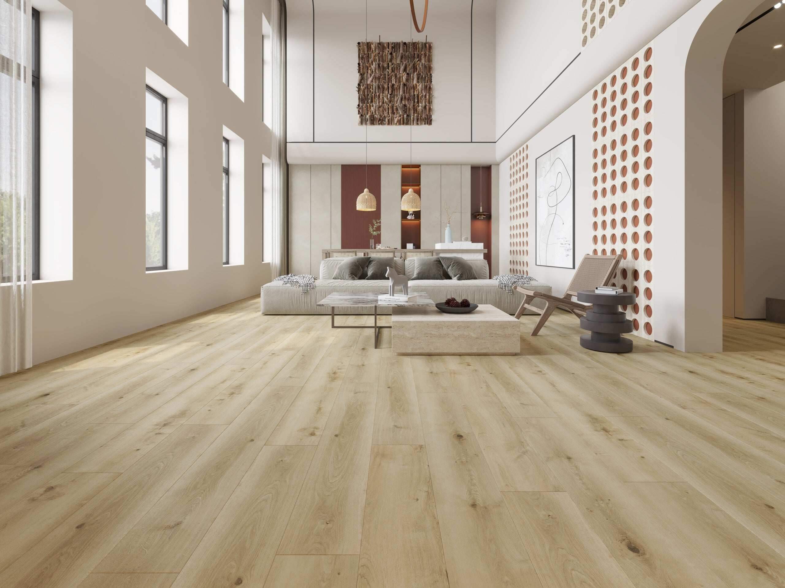 MEGAclic AJ Trading Grand Legend Athens Collection SPC Vinyl flooring 7mm T X 9 In. W (26.37 ...