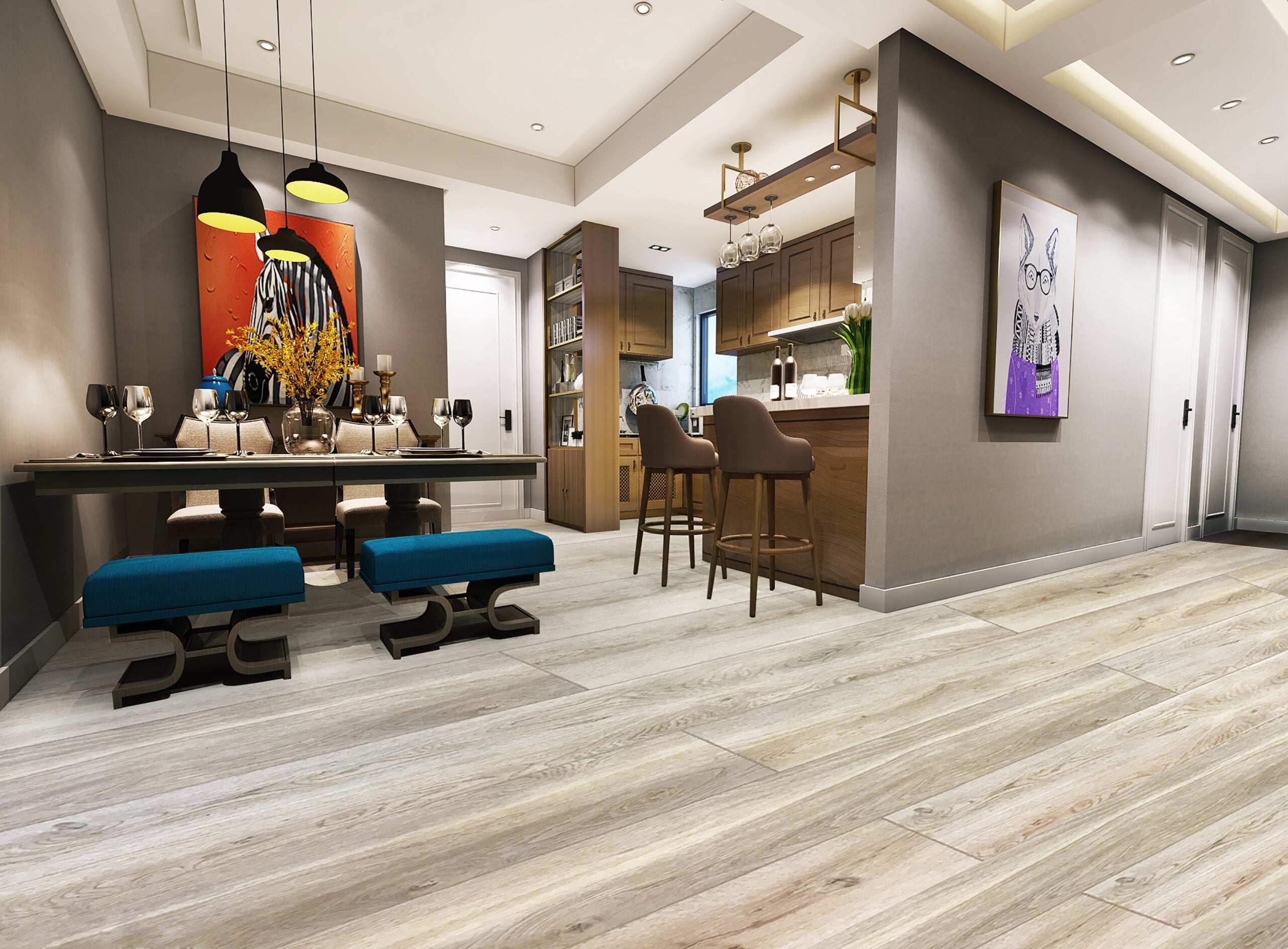 MEGAclic AJ Trading Grand Legend Athens Collection SPC Vinyl flooring 7mm T X 9 In. W (26.37 ...